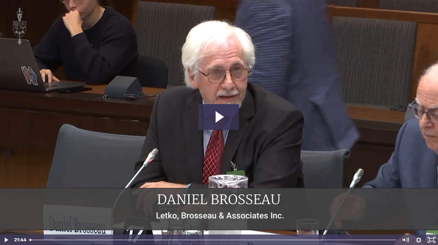 Daniel Brosseau & Peter Letko at the Standing Committee on Finance on ...